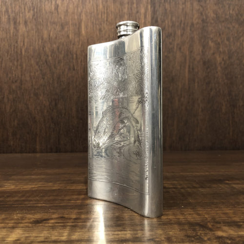 Orvis Flask Skittle Jumping Trout Fisherman Made by Sheffield 8oz ...