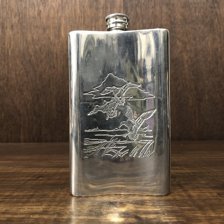 Orvis Flask Skittle Hunting Dog Duck Made by Sheffield 8oz Bottle オービス ...
