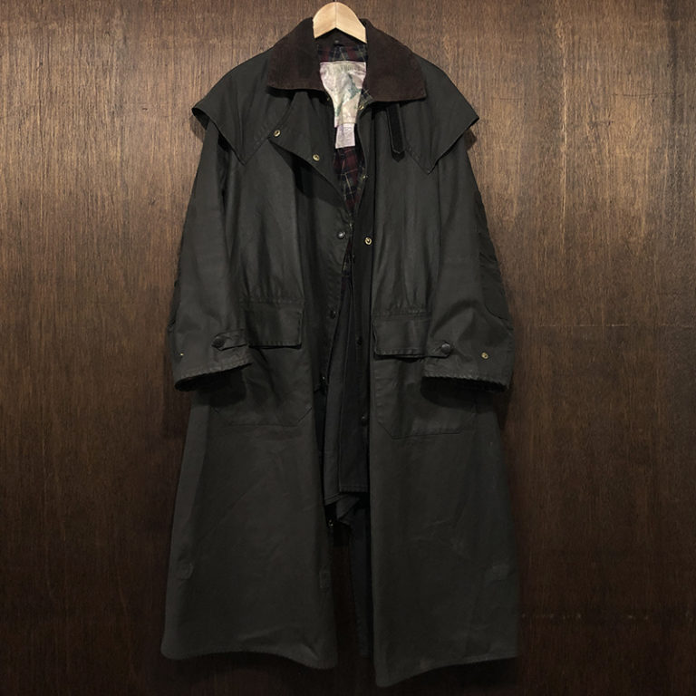Backhouse Barbour Oild Cotton Stockman's Riding Coat Black バックハウス バブアー ...