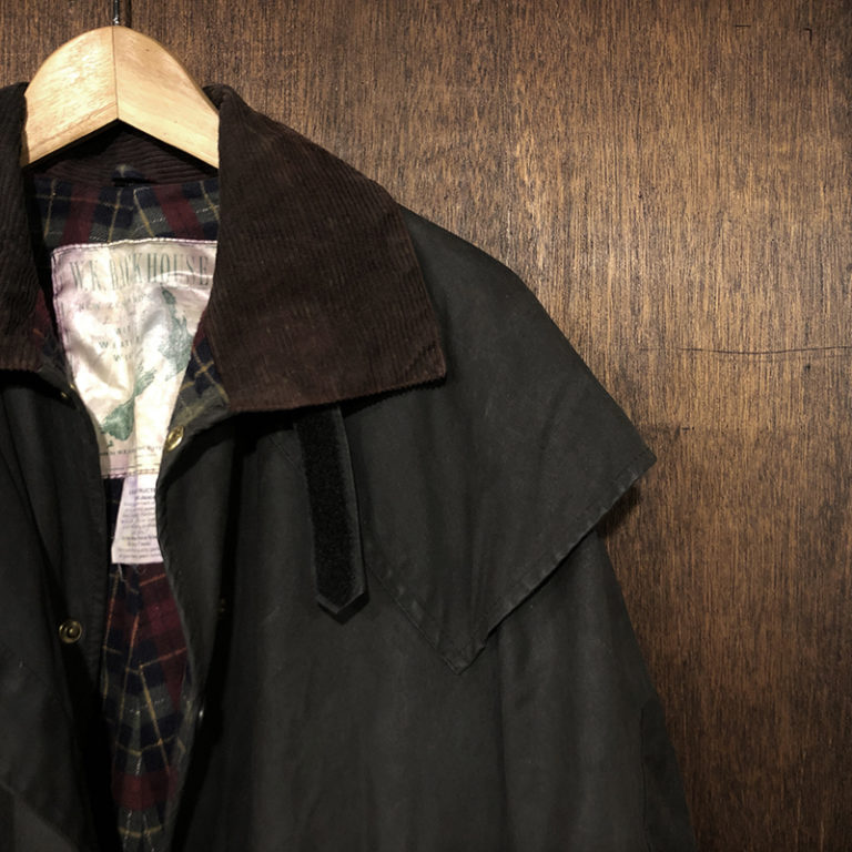 Backhouse Barbour Oild Cotton Stockman's Riding Coat Black バックハウス バブアー ...