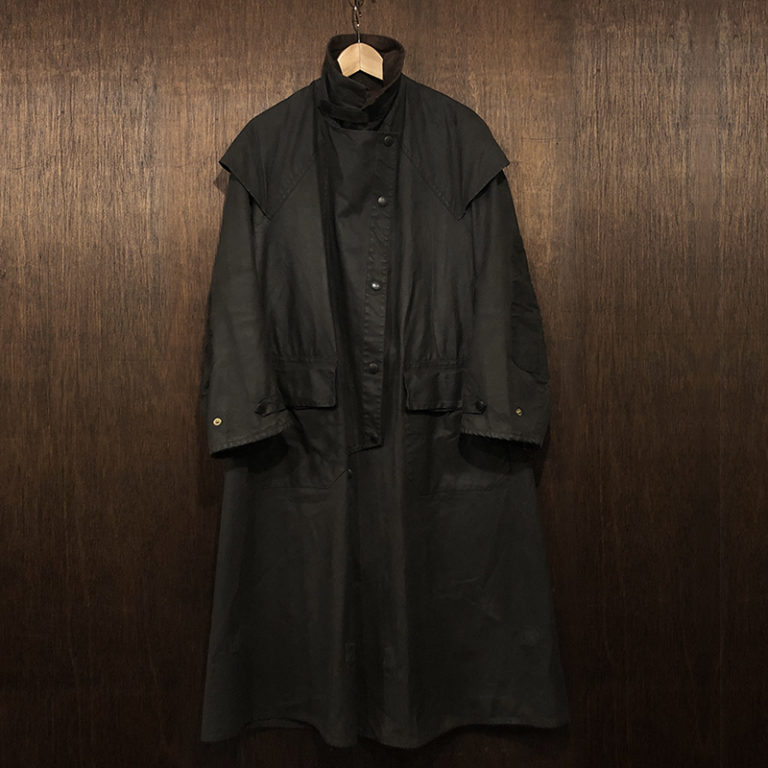 Backhouse Barbour Oild Cotton Stockman's Riding Coat Black バックハウス バブアー ...