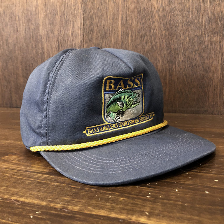 BASS Jumping Bass Emblem Front Rope Snap Back Fishing Cap | OLDS