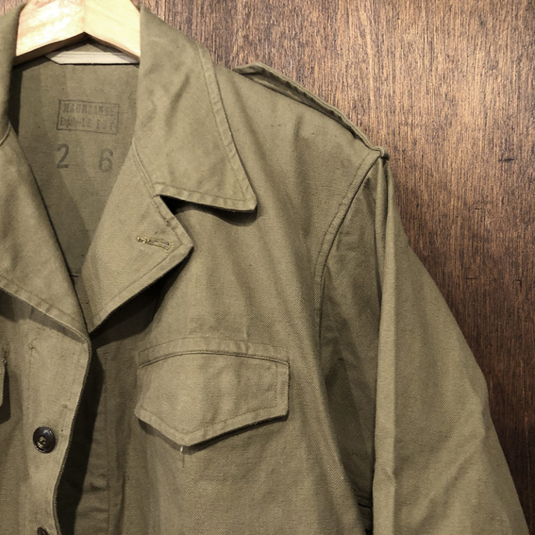 M-47 French Army Heavy Cotton Twill Military Jacket Early Armee Mark ...