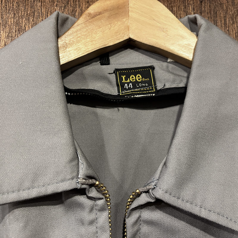 Lee 2pocket Zip Work Jacket Heavy Elephant Gray Twill Cloth 44 Long Made in USA Mint リー 2ポケット ...